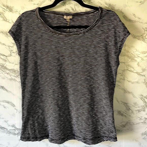 Talbots | Tops | Talbots Large Petite Blackwhite Knit Top | Poshmark